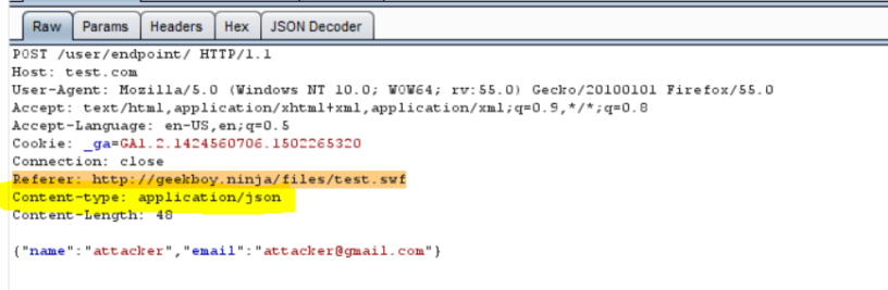 Exploiting JSON Cross Site Request Forgery (CSRF) using Flash | Geekboy | Security Researcher